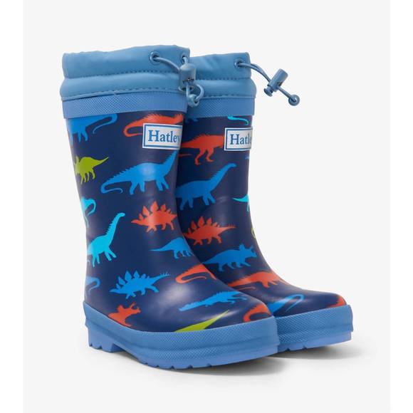 Hatley | Shoes | New Hatley Boys Dino Silhouettes Sherpa Lined Rain ...